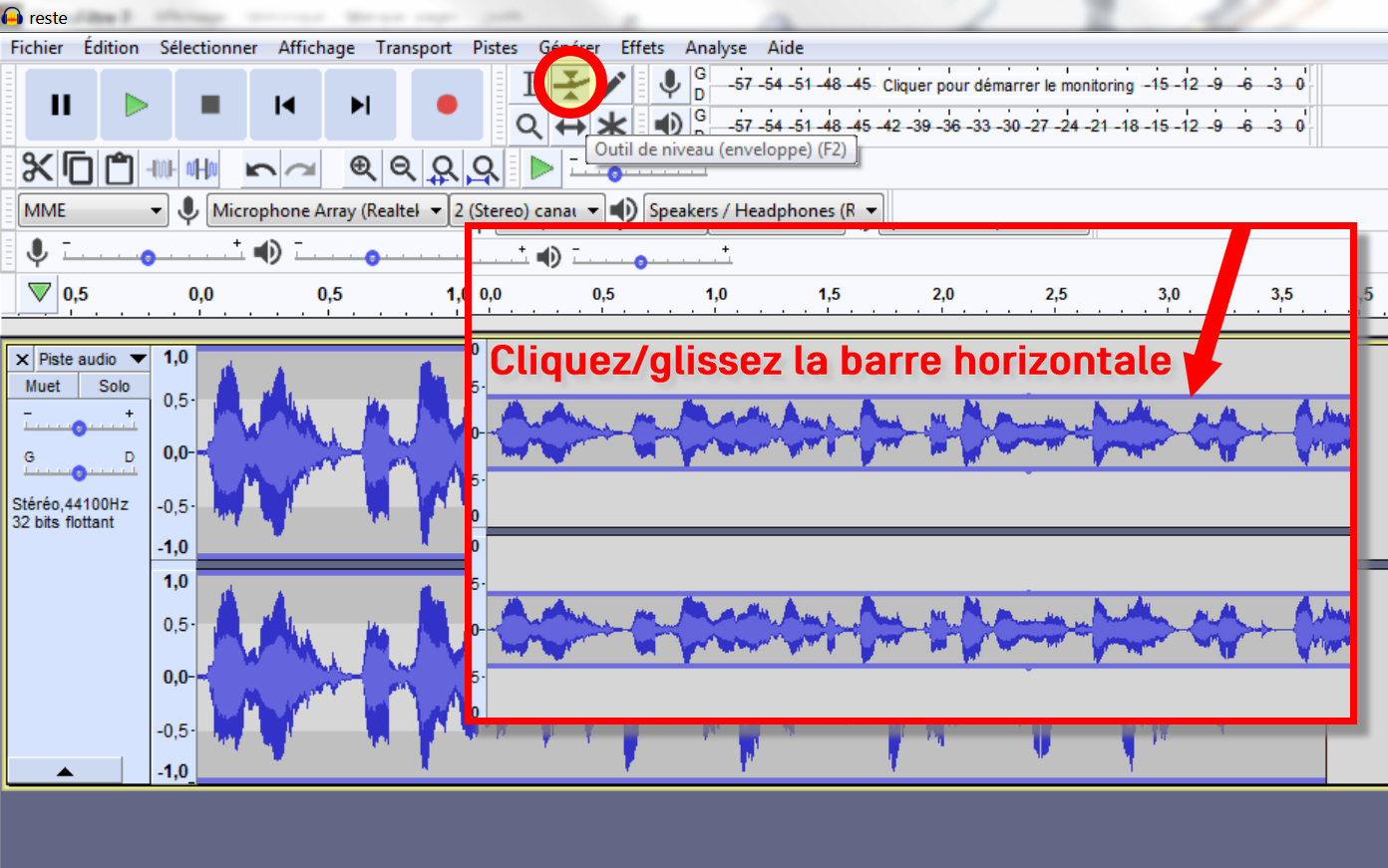 Prise en main du logiciel Audacity